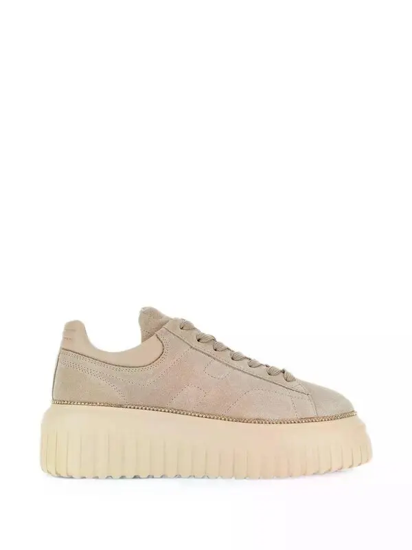 Hogan H-stripes Sneakers With Rhinestone Piping