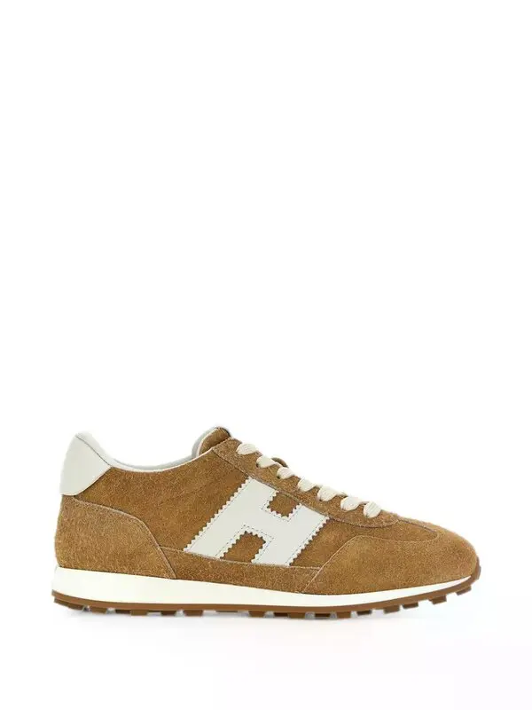 Hogan Velour Effect Suede Sneakers With Concealed Wedge