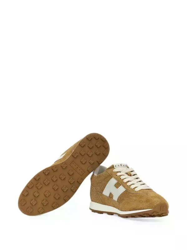Hogan Velour Effect Suede Sneakers With Concealed Wedge
