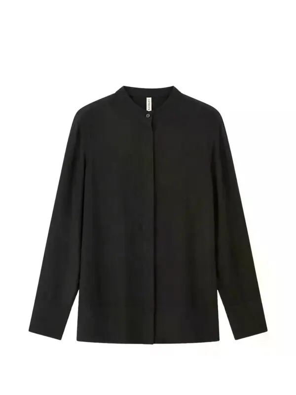 Liviana Conti Agatha Band-collar Shirt - Black