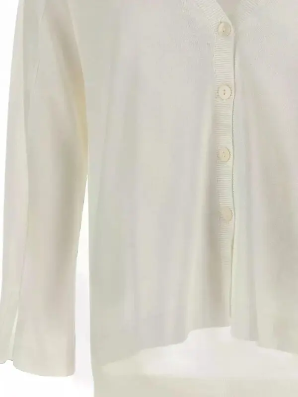 KANGRA Slit-cuff V-neck Cardigan