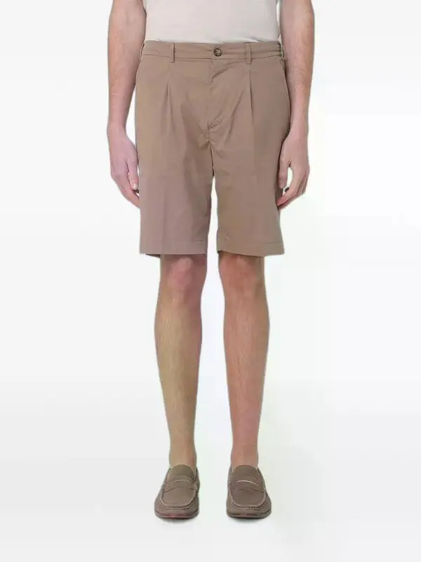 BROOKSFIELD Pleated Detail Shorts - Brown
