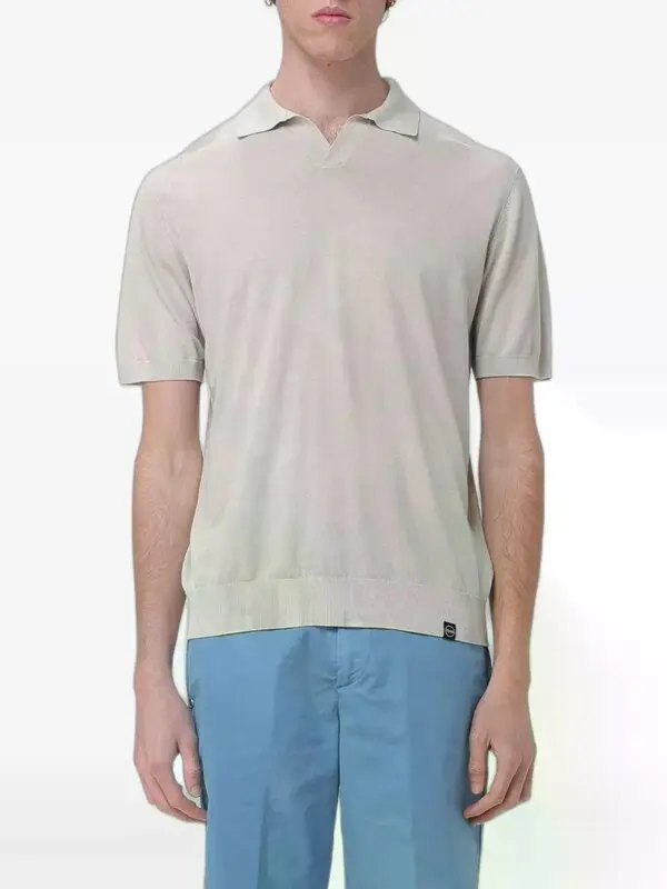 COLMAR Fine-knit Polo Shirt - Neutrals