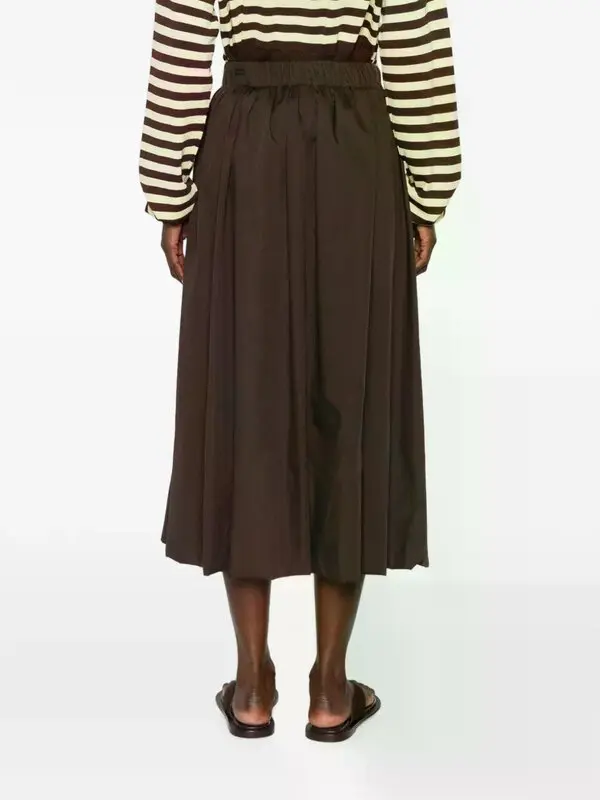 VICOLO Elasticated-waist Flared Midi Skirt