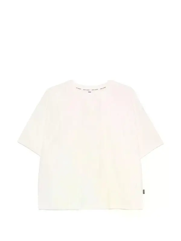 Dkny Ribbed Knit T-shirt - Neutrals