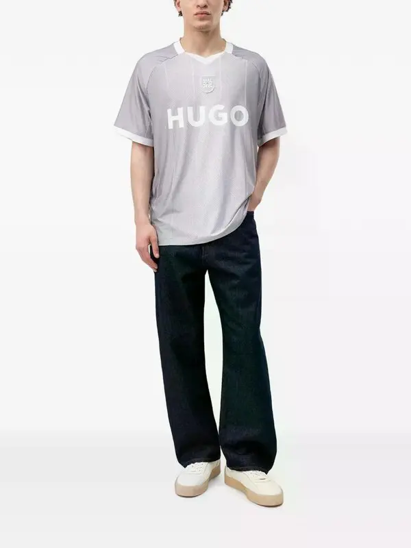 Hugo Logo-print V-neck T-shirt