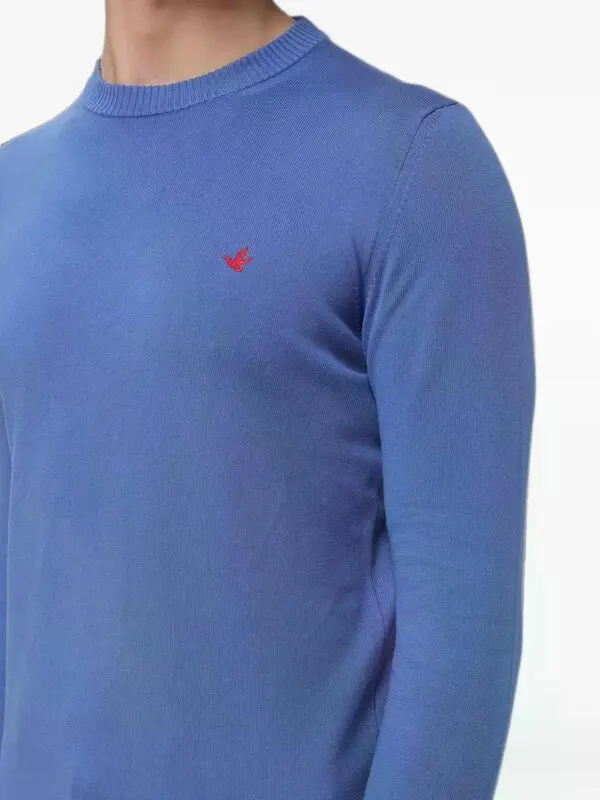 BROOKSFIELD Logo-embroidered Crew-neck Sweater