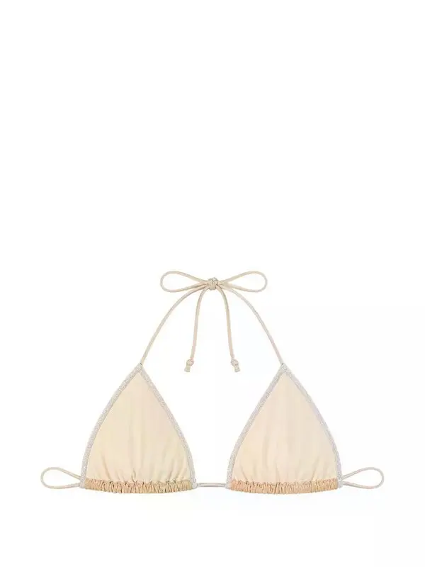 MC2 SAINT BARTH Glitter Detail Halterneck Bikini Top