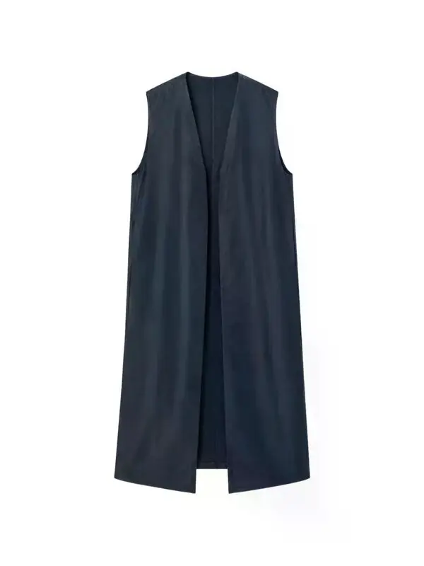 Liviana Conti Longline Sleeveless Jacket - Blue