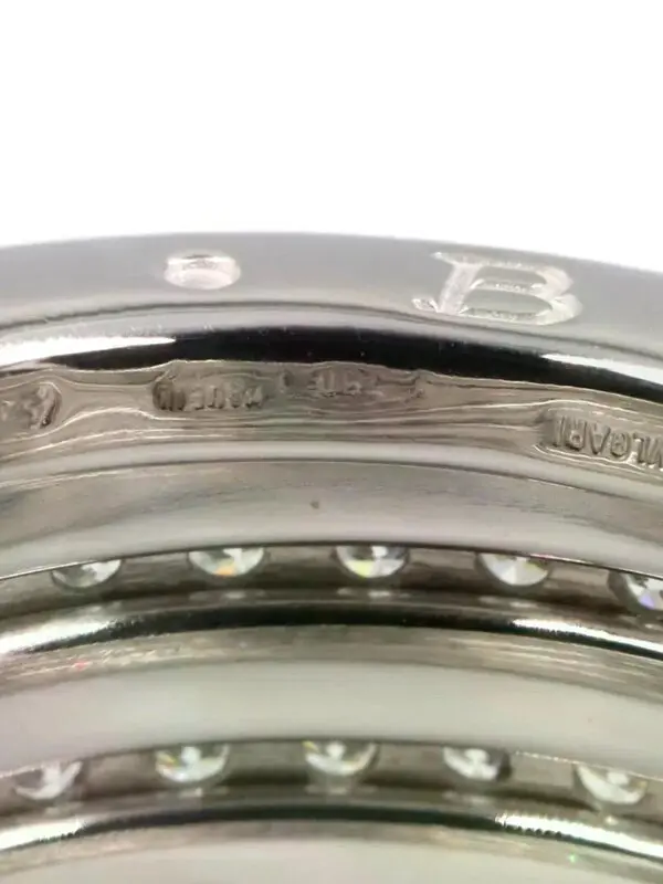 BVLGARI B.zero1 18k White Gold Diamond Pavé Ring