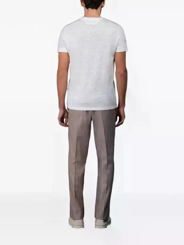 MOORER Mike-li1 Linen Jersey T-shirt
