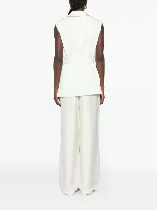 VICOLO Belted Sleeveless Waistcoat