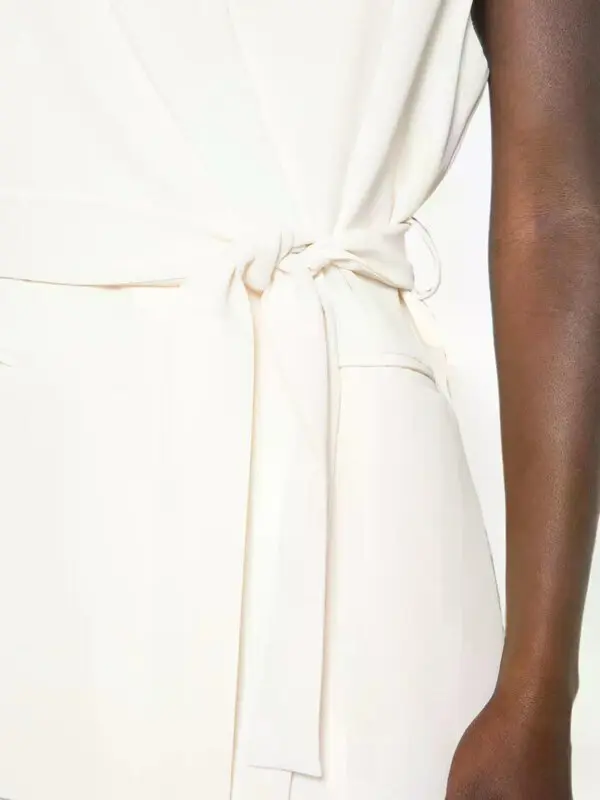 VICOLO Belted Sleeveless Waistcoat