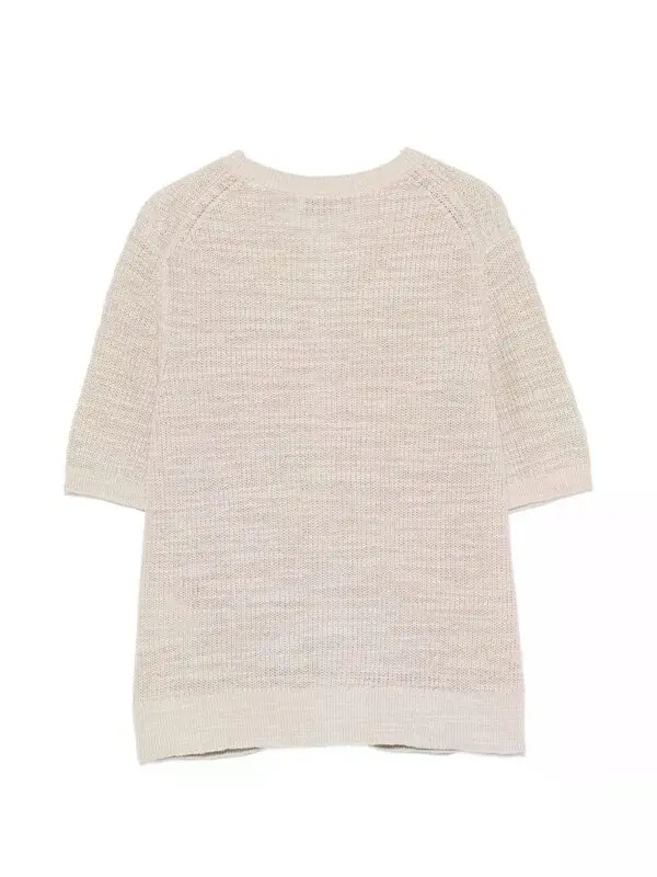 Marc O'polo Short-sleeve Knit Cardigan - Neutrals