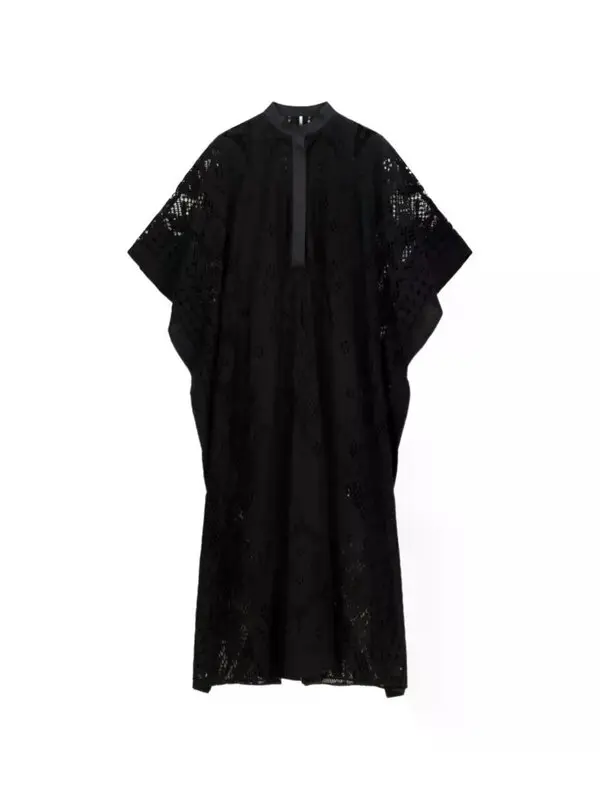 Liviana Conti Cassidy Lace-knit Kaftan Midi Dress - Black