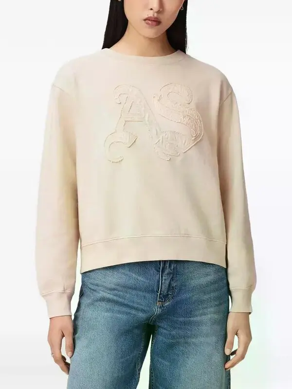 ALLSAINTS Crew Neck Sweatshirt With Logo Patch