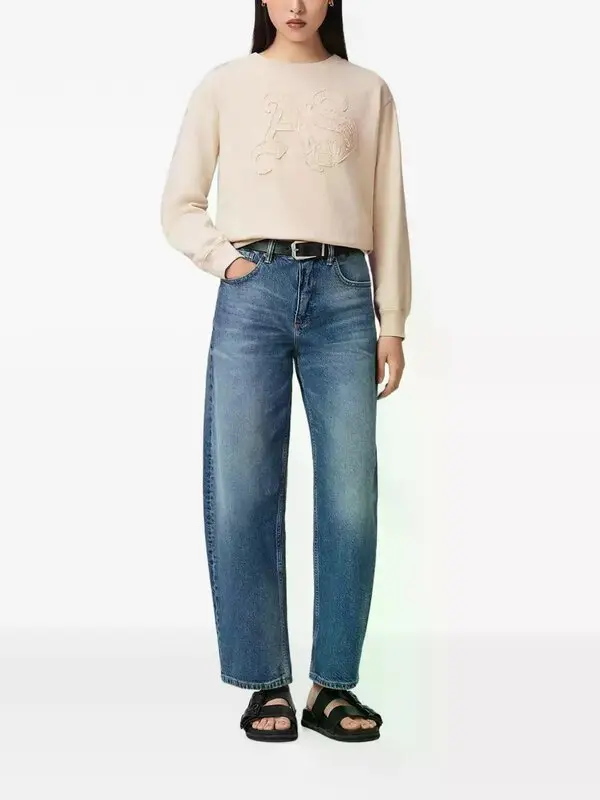 ALLSAINTS Crew Neck Sweatshirt With Logo Patch