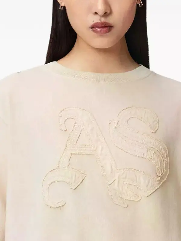 ALLSAINTS Crew Neck Sweatshirt With Logo Patch