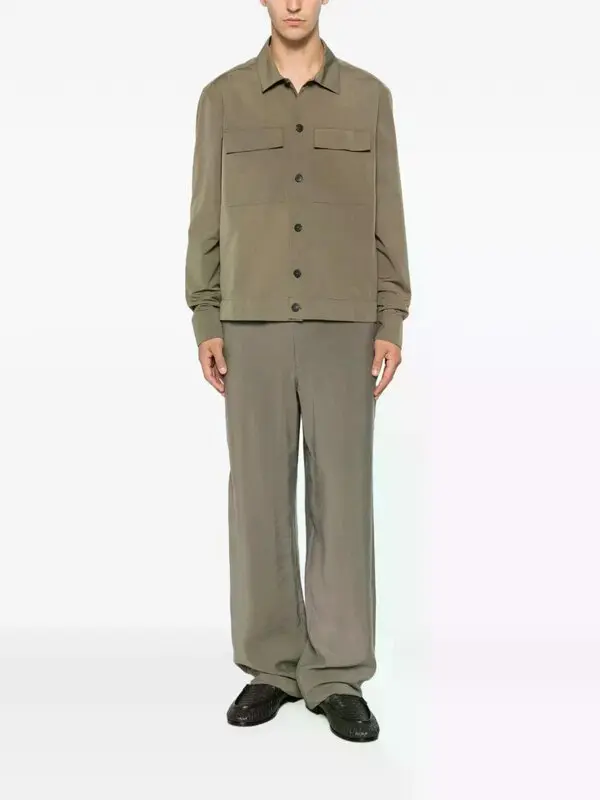 LOW BRAND Flap-pocket Long-sleeve Shirt