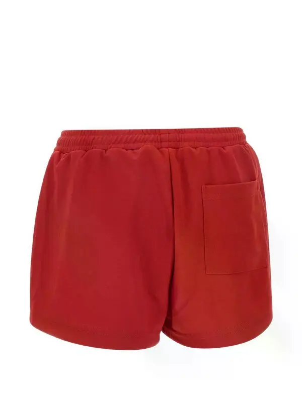 Sporty & Rich Embroidered Logo Shorts - Red