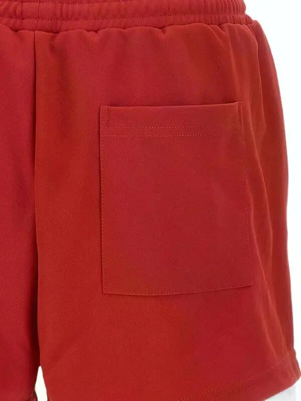 Sporty & Rich Embroidered Logo Shorts - Red