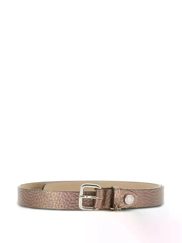 GIANNI CHIARINI Maxi-grain Leather Belt - Brown