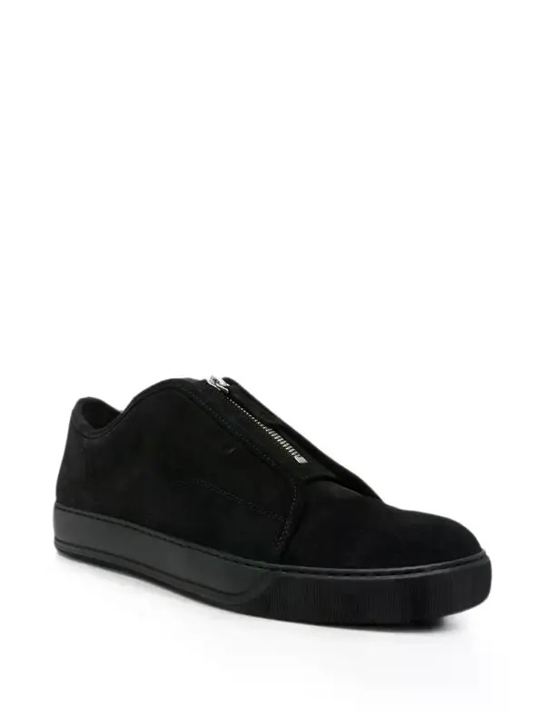 LANVIN Front-zip Suede Sneakers