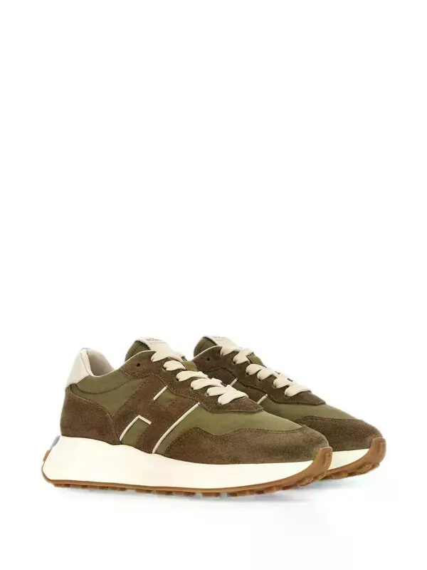 Hogan H641 Suede And Technical Fabric Sneakers