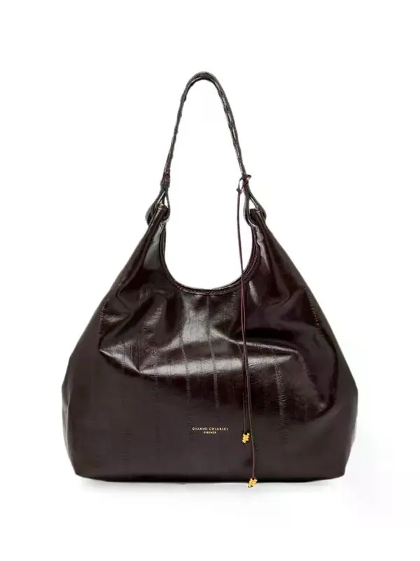 GIANNI CHIARINI Large Dua Leather Shoulder Bag - Red