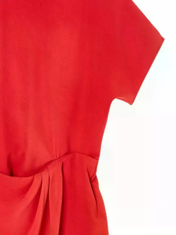 Giorgio Armani Draped Midi Dress - Red