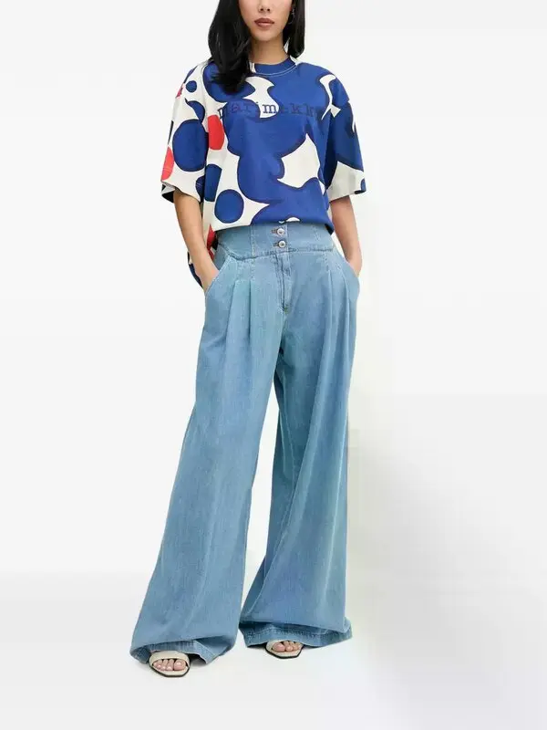 ERMANNO FIRENZE Pleated Lace-up Jeans