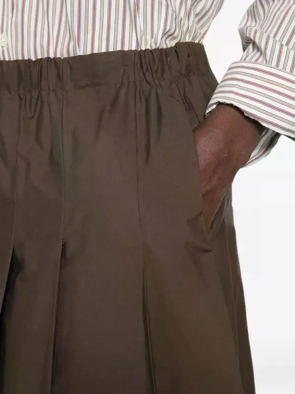 VICOLO Pleated Elasticated-waist Midi Skirt