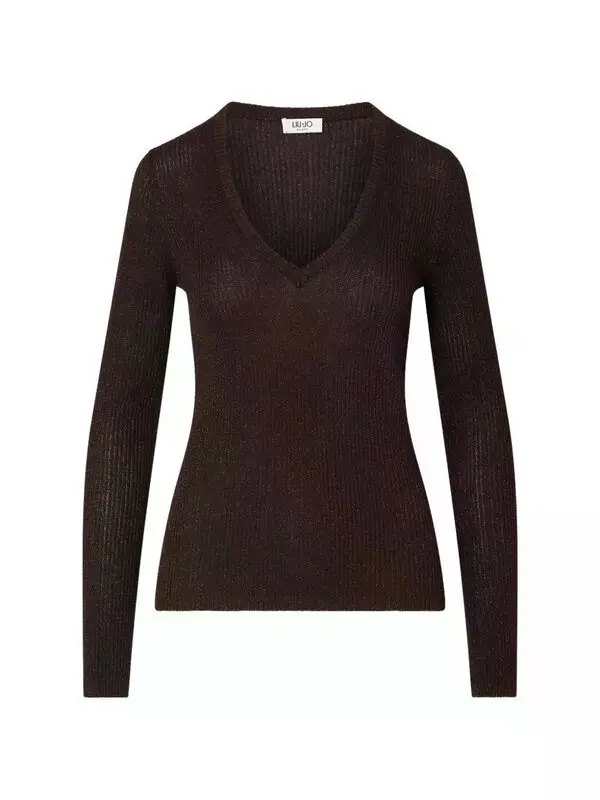 Liu Jo Lamé Sweater - Brown