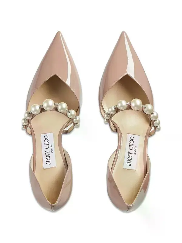 JIMMY CHOO Aurelie Pearl-embellished Stiletto Pumps