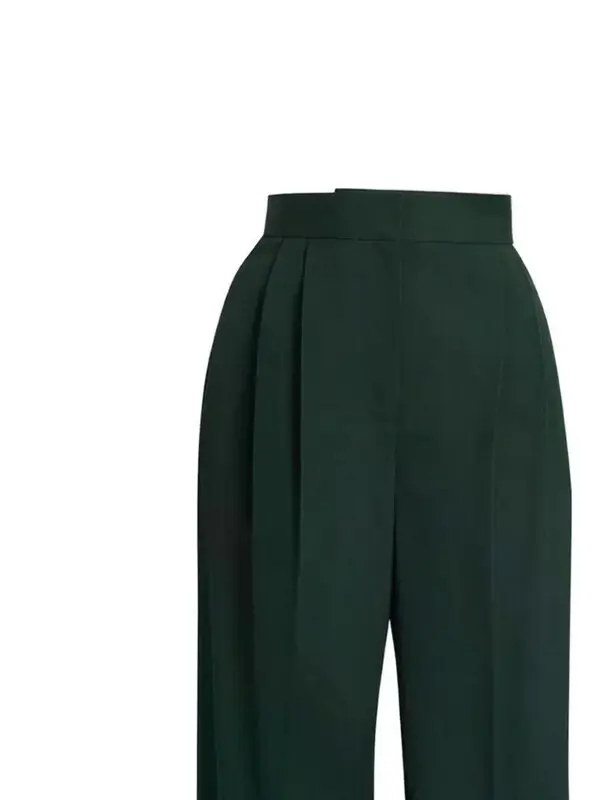 Erdem Pleated Wide-leg Trousers - Green