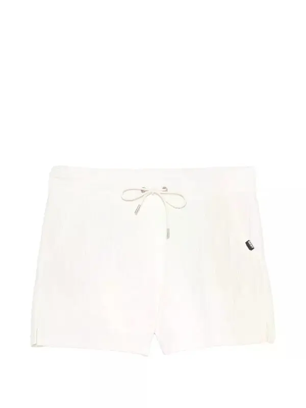 Dkny Ribbed Drawstring Shorts - Neutrals