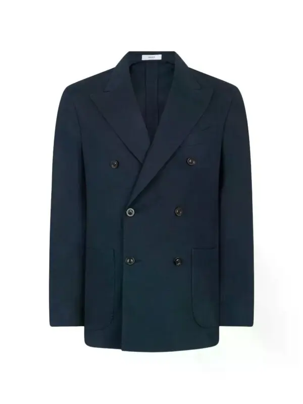 Boglioli Double-breasted Peak-lapel Blazer - Blue