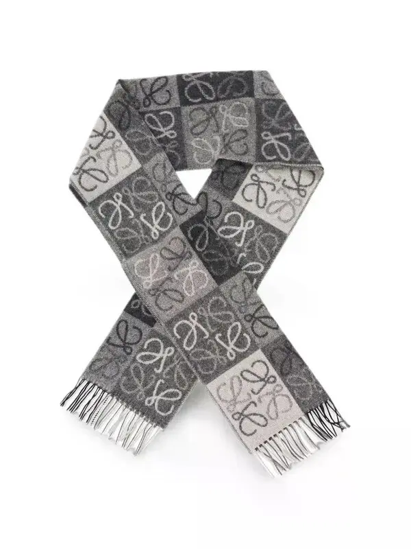 Loewe Anagram Fringed Scarf