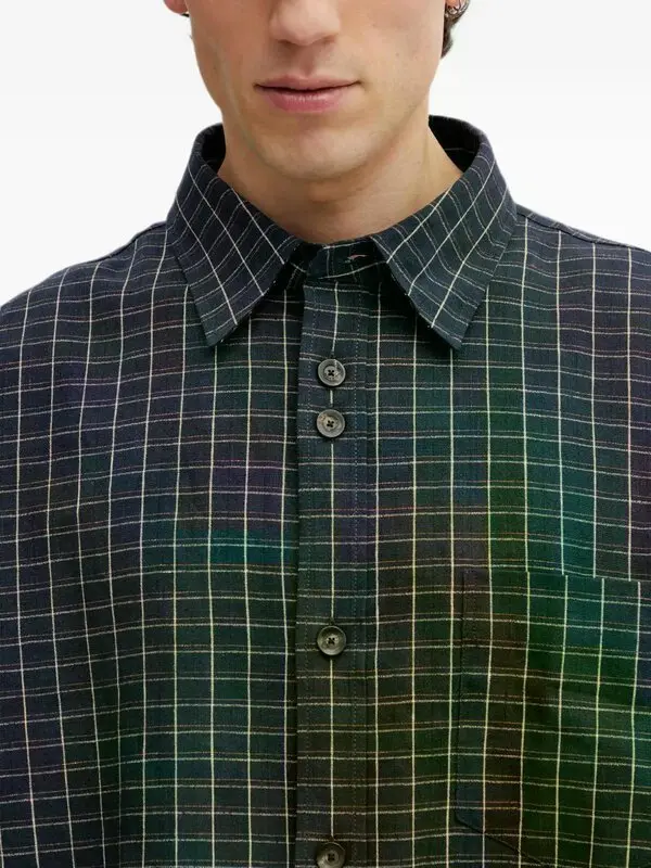 WALES BONNER London Check-pattern Long-sleeve Shirt