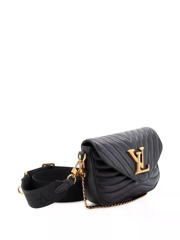 LOUIS VUITTON New Wave Multi Pochette Quilted Leather Bag - Black