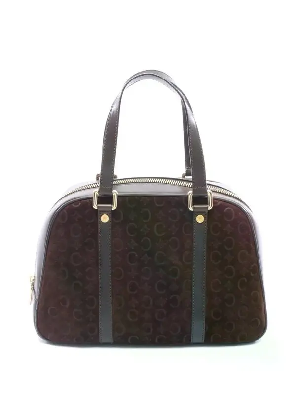 Celine C Macadam Leather Tote Bag - Brown