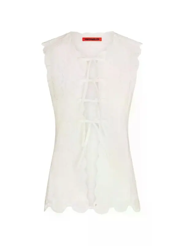SIMONMILLER Delilah Eyelet Blouse - White