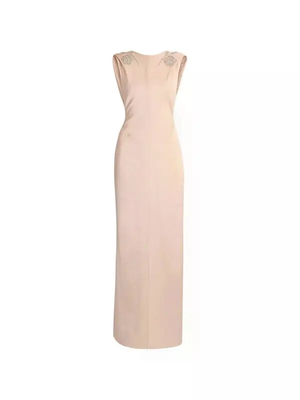 Erdem Embroidered Draped Maxi Dress - Pink