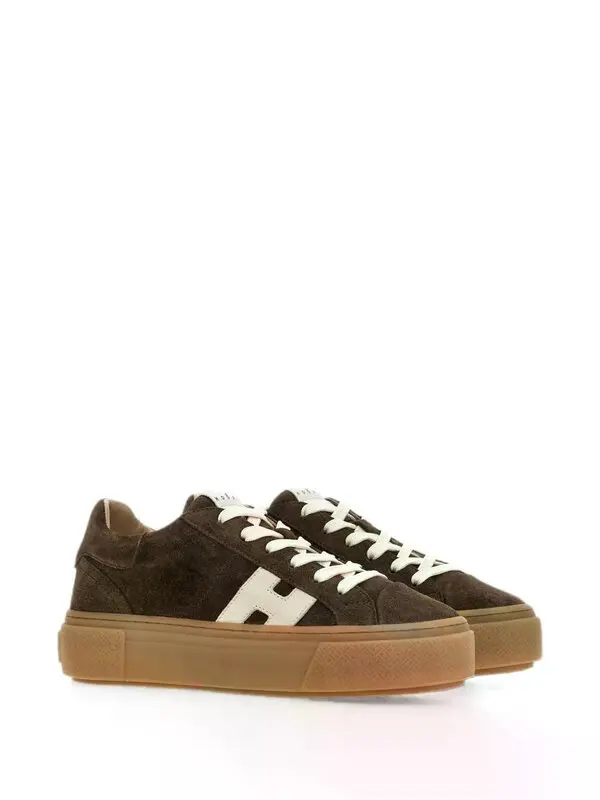 Hogan Crosswind Suede Sneakers With H-branding