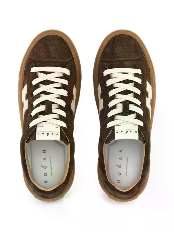 Hogan Crosswind Suede Sneakers With H-branding