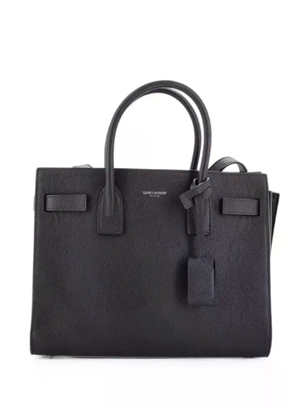 Saint Laurent Sac De Jour Baby Tote Bag In Leather - Grey