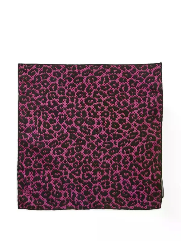 Gucci Leopard-print Silk Scarf - Purple