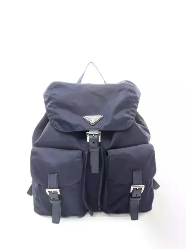 Prada Triangle Logo Plaque Backpack
