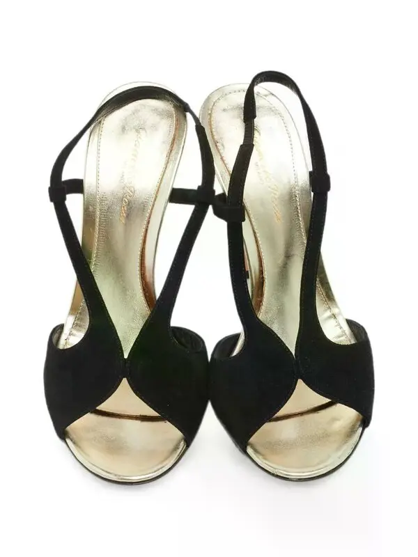 GIANVITO ROSSI Suede Slingback Stiletto Sandals