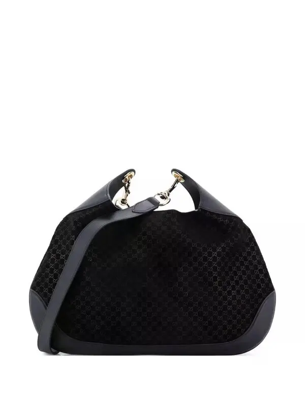 Gucci Gg Suede Medium Shoulder Bag - Black